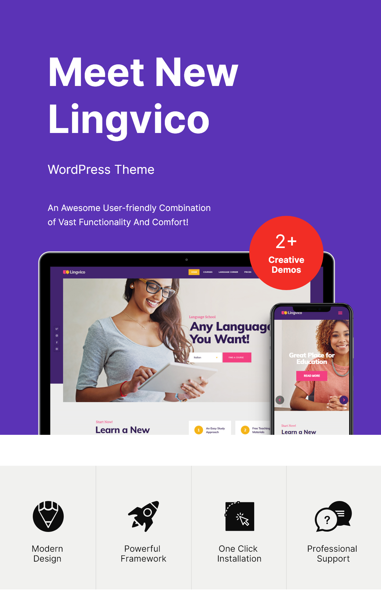 Lingvico - Language Center & Training Courses Theme | WebDevBay