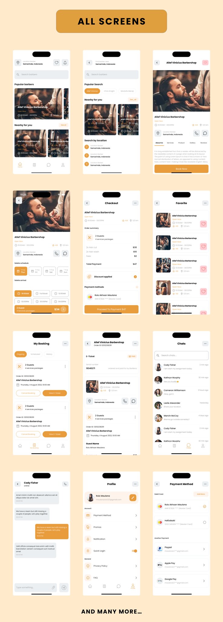 Barber Shop – Salon,Spa,Massage Appointment Booking App Flutter | Android | iOS Mobile App ...