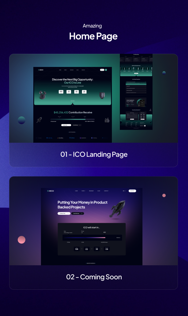 Xeco - Tema WordPress de ICO e Crypto Landing - Pluginthemebr - Wordpress plugins e temas