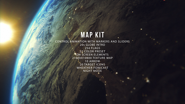 Map Highlight Zoom Animation - After Effects Template