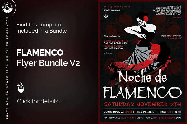 Flamenco Flyer Template V6 by lou606 | GraphicRiver