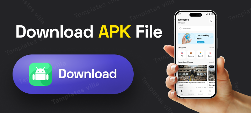 QuickNews UI Template: News App in Flutter 3.x (Android, iOS) UI ...