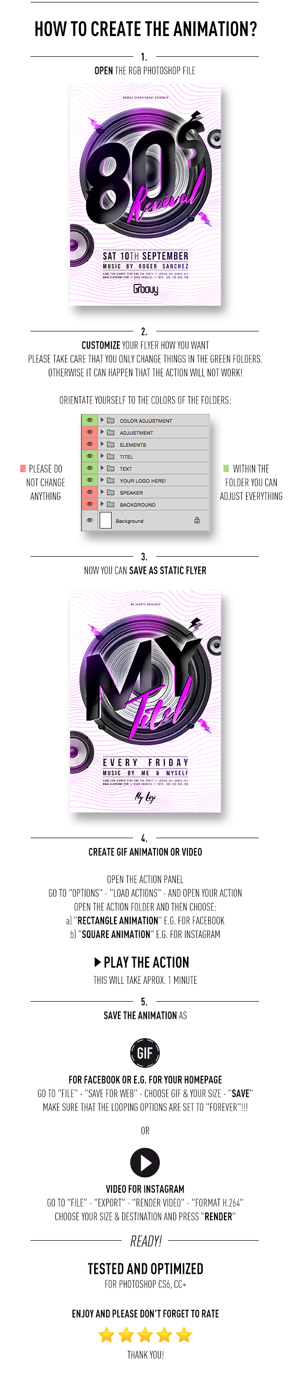 80s Revival Flyer Template + GIF Action by feelsmart | GraphicRiver