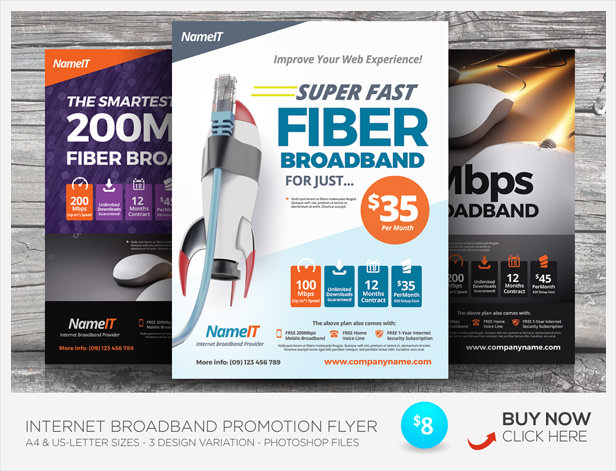 Internet Broadband Promotion Roll-up Banner Templates by kinzi21 ...