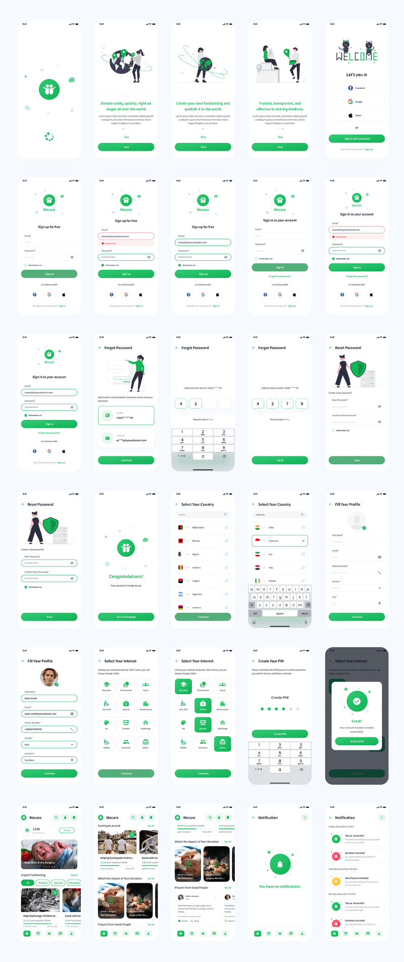 Charity & Fundraising Completed Uikit Flutter – Buy Apps, Themes, UI ...